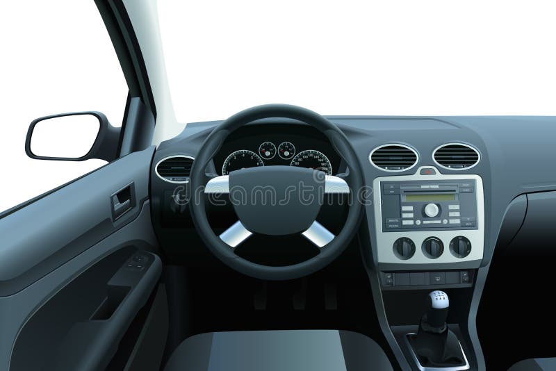 Vector car interior stock vector. Illustration of driver - 8041957