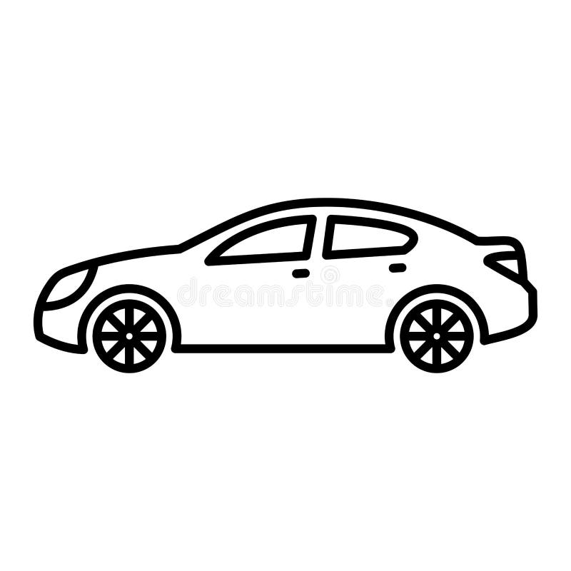 Vector Car Outline Icon Design Stock Vector - Illustration of transport ...