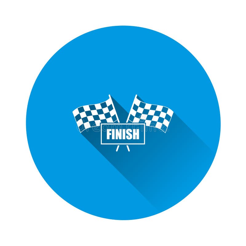 Vector Car Racing Flag Icon. Start, Finish Symbol on White Isolated ...