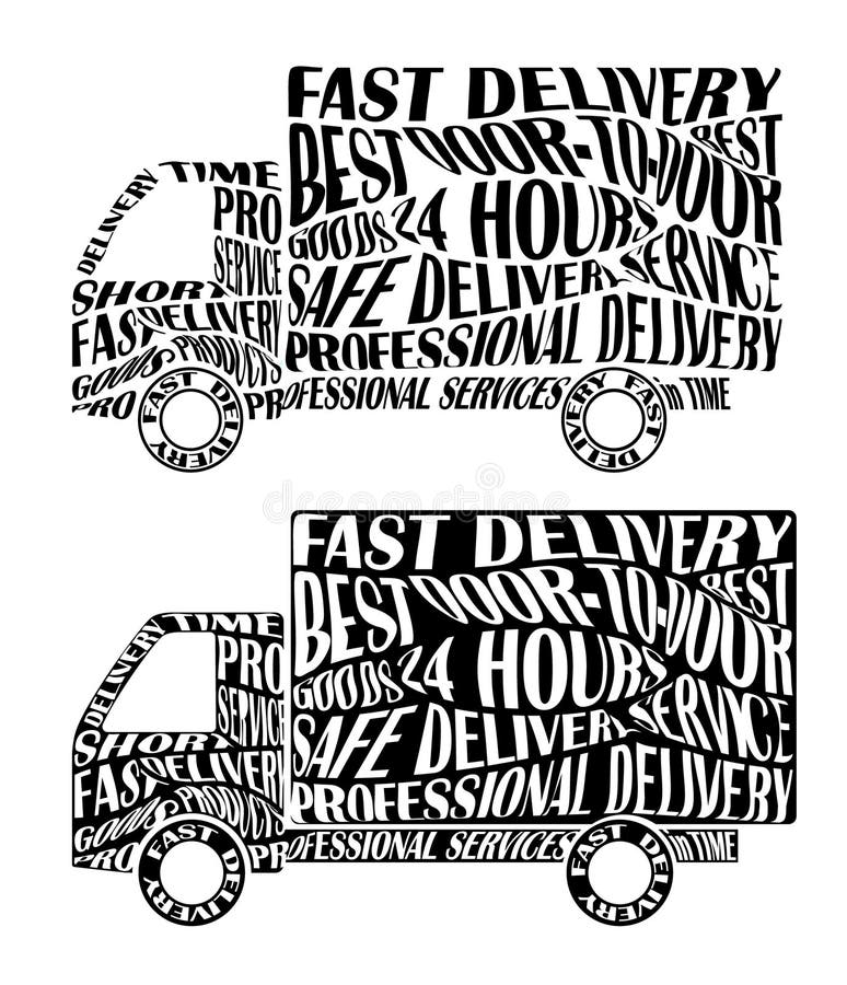 Vector Car Silhouette with Distorted Words and Text Modified by ...