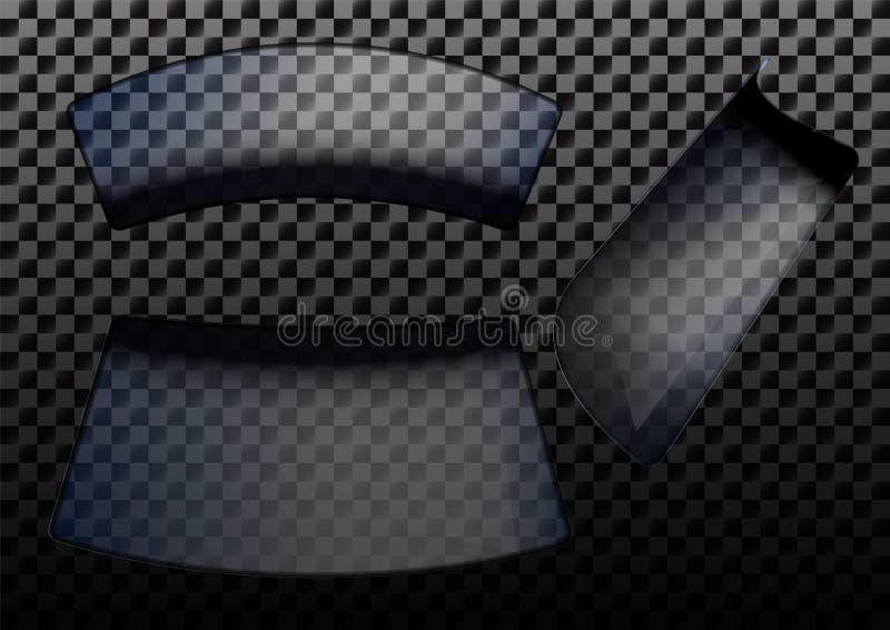 Vector Car Windshield Set - Perspective View Stock Vector ...