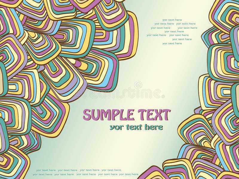 Vector Card with Abstract Pattern Stock Vector - Illustration of frame ...