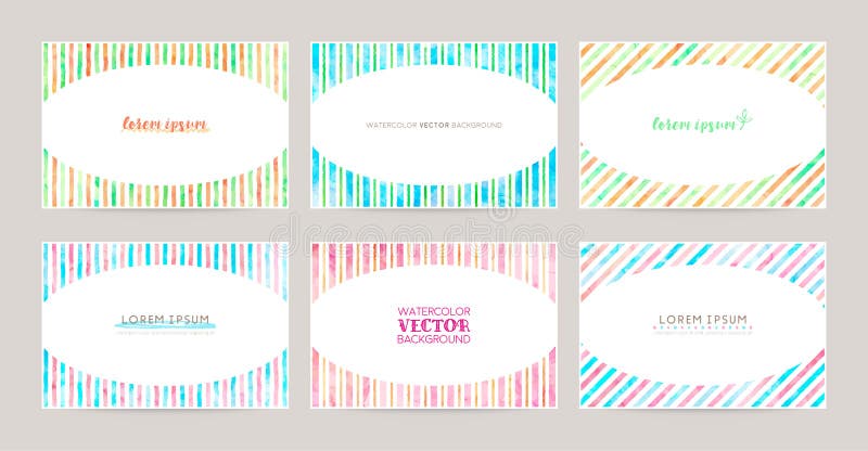 Vector Card Design Template with Striped Line Pattern Stock Vector ...