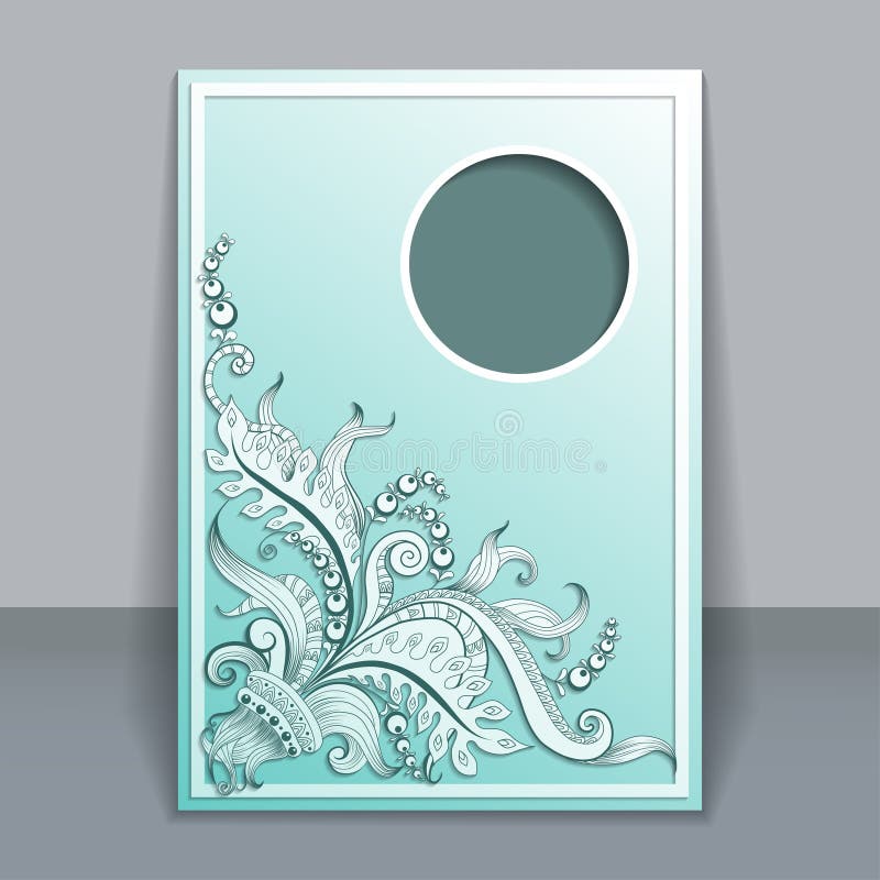 Vector Card with Hand-drawing Ornaments Stock Vector - Illustration of ...