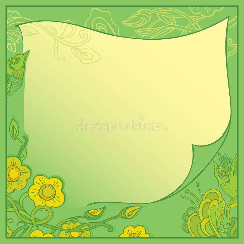 Vector Card - an Invitation To the Green Stock Vector - Illustration of ...