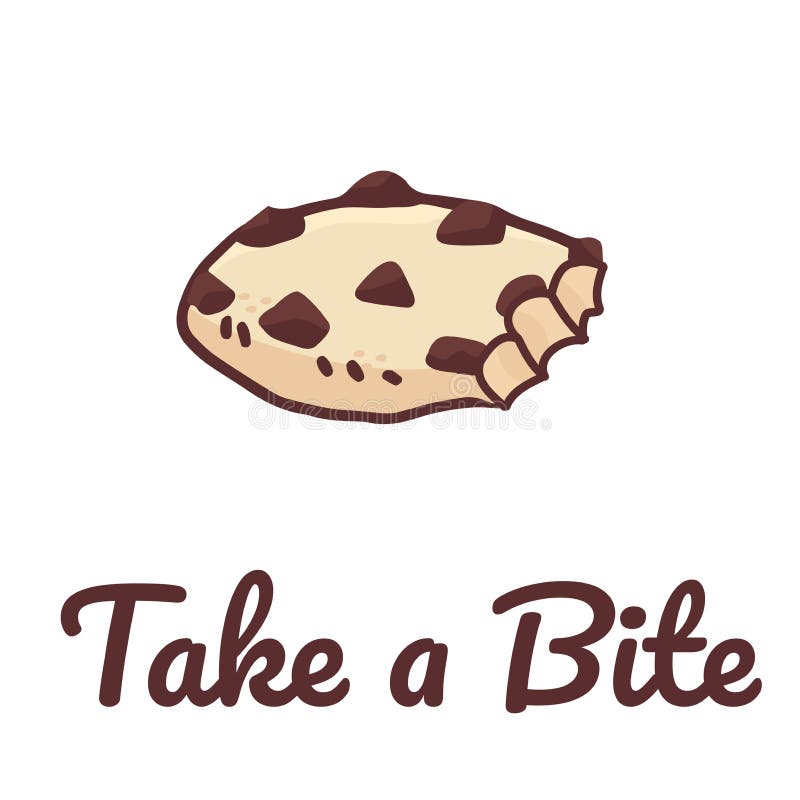 Bite Cookie Black Sign Icon. Vector Illustration Eps 10 Stock ...