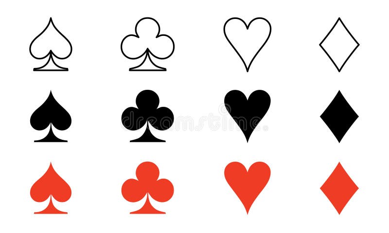Vector Card Suit in Multiple Style Stock Vector - Illustration of ...