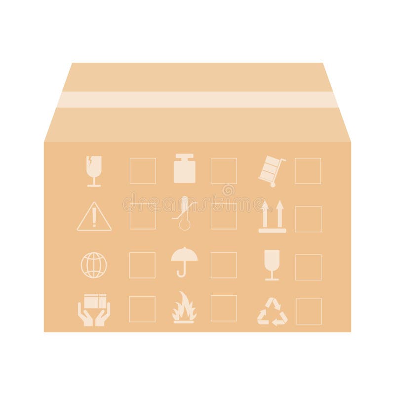 Vector Cardboard Boxes with Signs. Vector Illustration Stock Vector ...