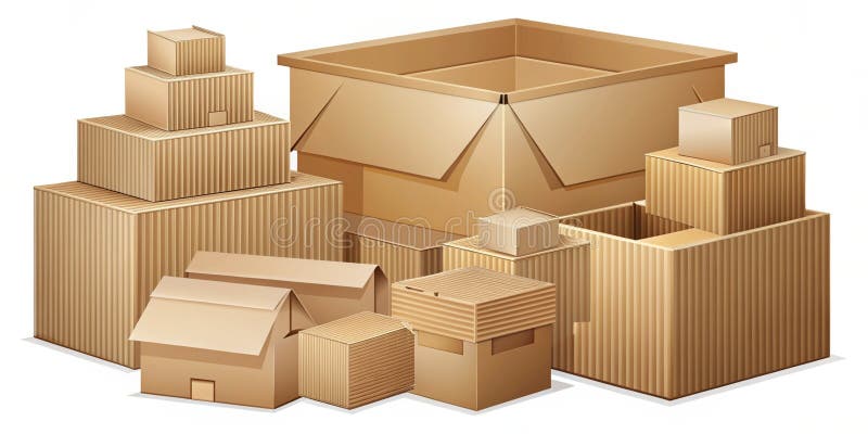 Vector Cardboard Graphics stock illustration. Illustration of vector ...