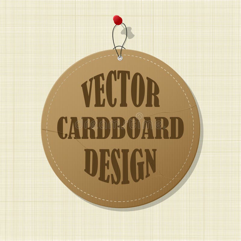 Vector cardboard label stock vector. Illustration of production - 319031403