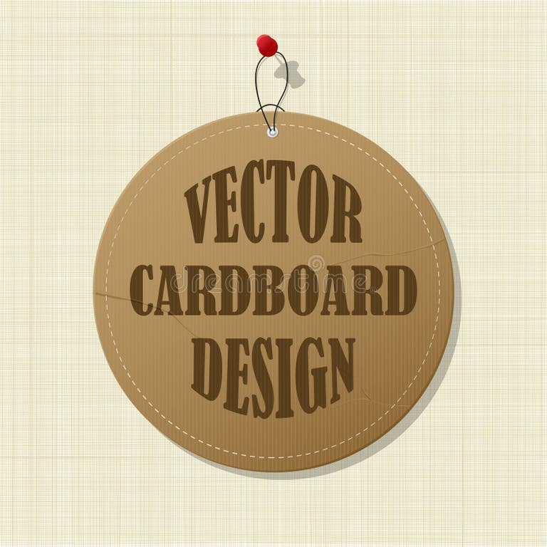 Vector cardboard label stock vector. Illustration of production - 319031403