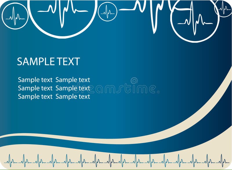 Cardio Background with Ecg Icons, Blood Stock Illustration ...