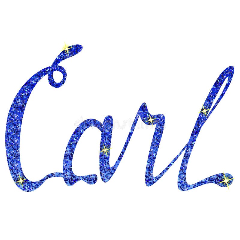 Carl Name Lettering Tinsels Stock Vector - Illustration of party ...