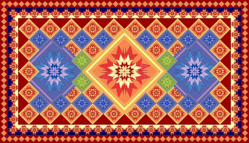 Vector carpet stock vector. Illustration of colorful - 15593330
