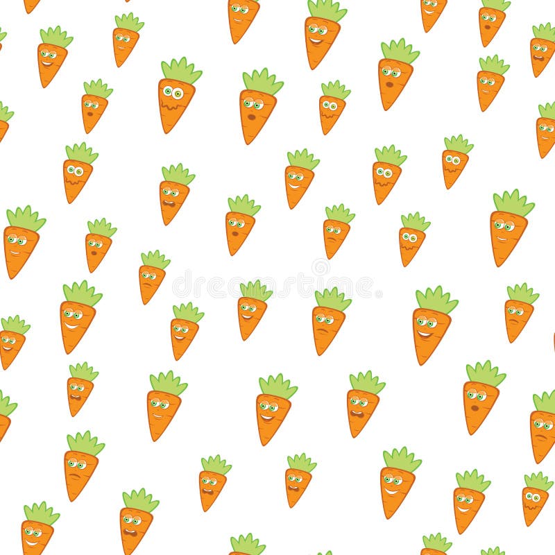 Vector Carrots Seamless Pattern Stock Vector - Illustration of ...