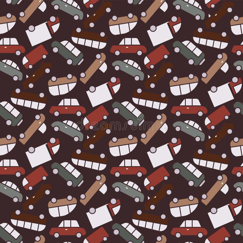 Vector cars pattern stock illustration. Illustration of ornament ...
