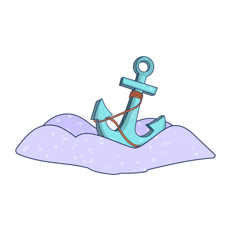 Vector Cartoon Anchor Character Isolated Illustration Stock Vector ...