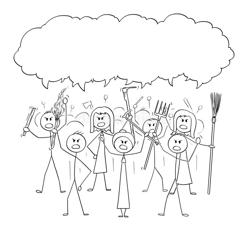 Angry Mob Stock Illustrations – 430 Angry Mob Stock Illustrations ...