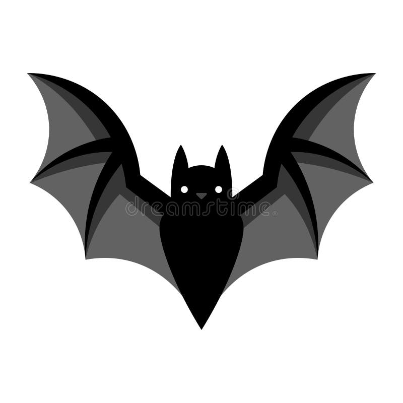 Cartoon Bat Emoji Isolated on White Background Stock Illustration ...