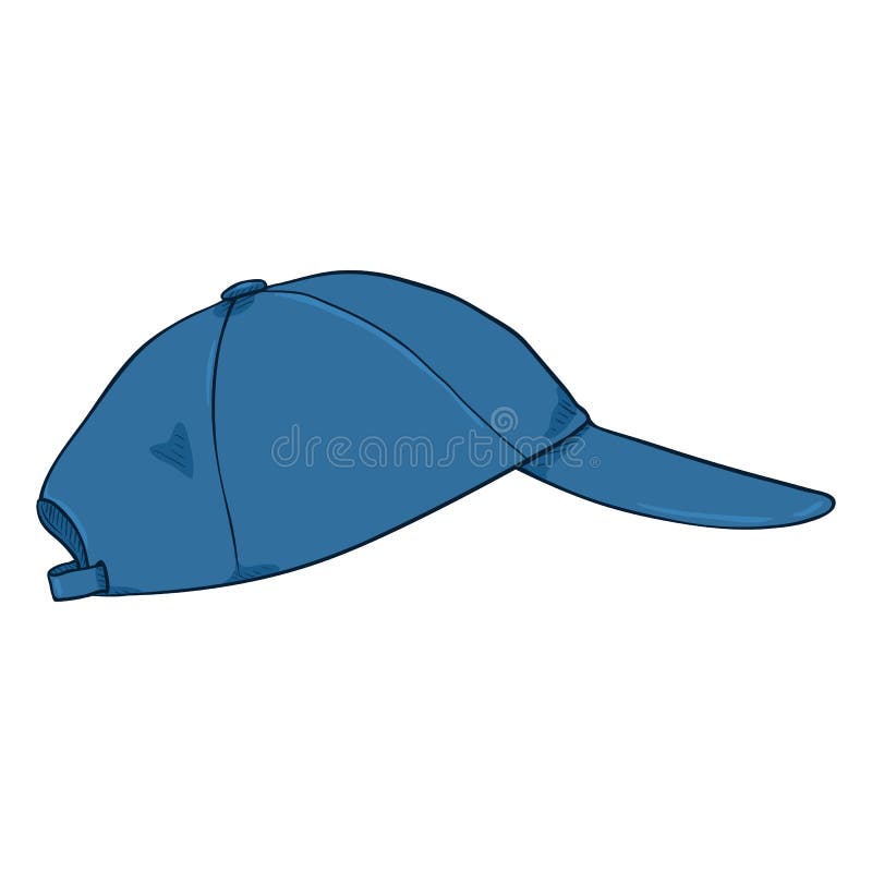 Vector Cartoon Blank Baseball Cap. Side View. Stock Vector ...