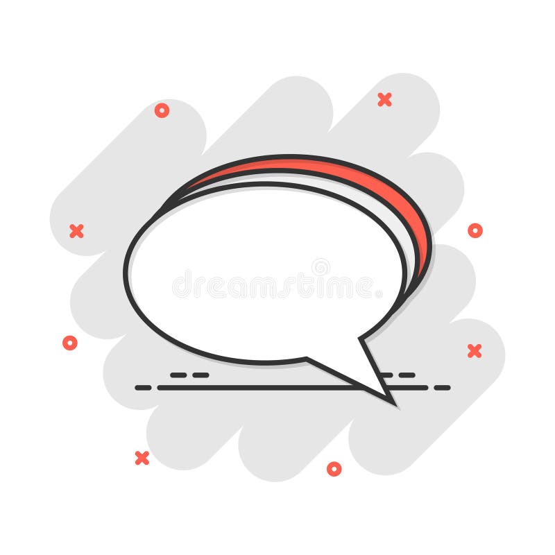Vector Cartoon Blank Empty Speech Bubble Icon in Comic Style. Dialogue ...