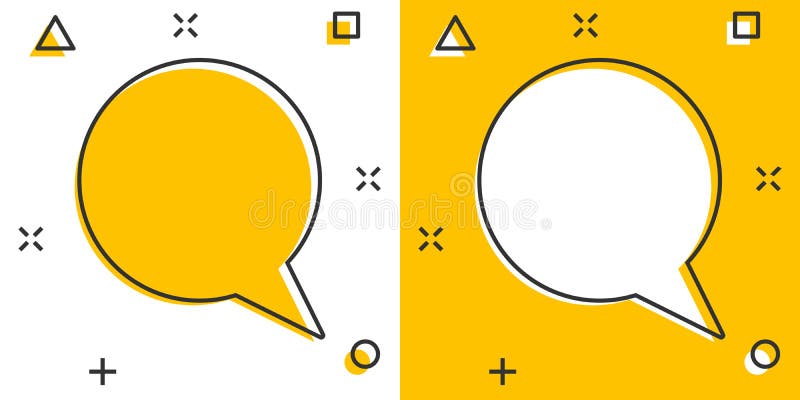 Vector Cartoon Blank Empty Speech Bubble Icon in Comic Style. Dialogue ...
