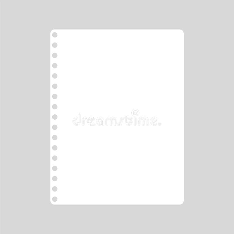 Vector Cartoon Blank Sheets of Art Notebook Stock Vector - Illustration ...