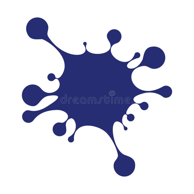 Vector Cartoon Blue Blot, Spilled Ink Stain, Brush Stroke in Grunge ... Vector Cartoon Blue Blot, Spilled Ink Stain, Brush Stroke in Grunge ...