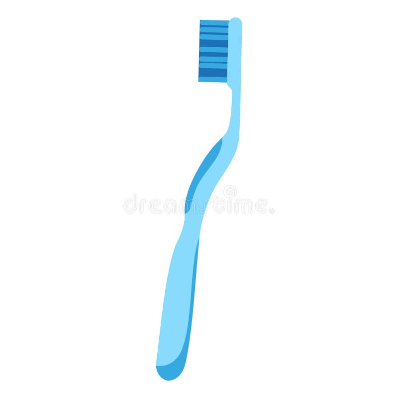 Vector Cartoon Blue Manual Toothbrush Stock Vector - Illustration of ...
