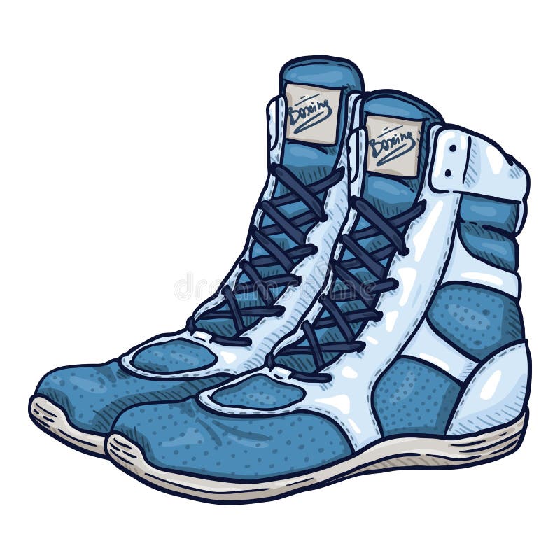 Vector Cartoon Boxing Shoes Illustration Stock Vector - Illustration of ...