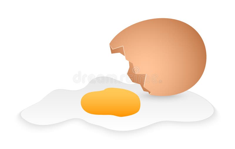 Vector cartoon broken egg stock vector. Illustration of breakfast ...
