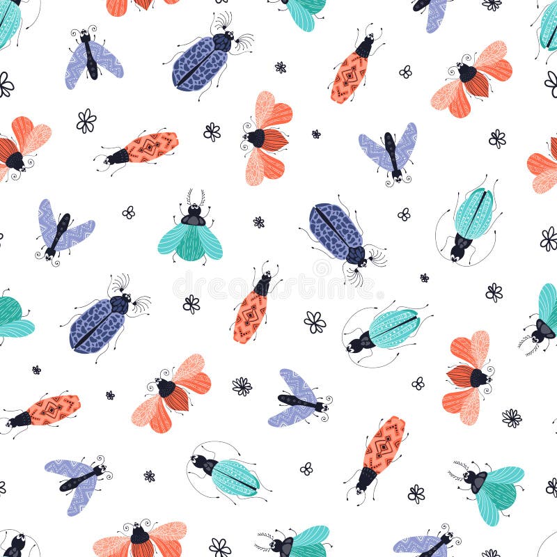 Vector cartoon bugs stock vector. Illustration of kids - 145075082