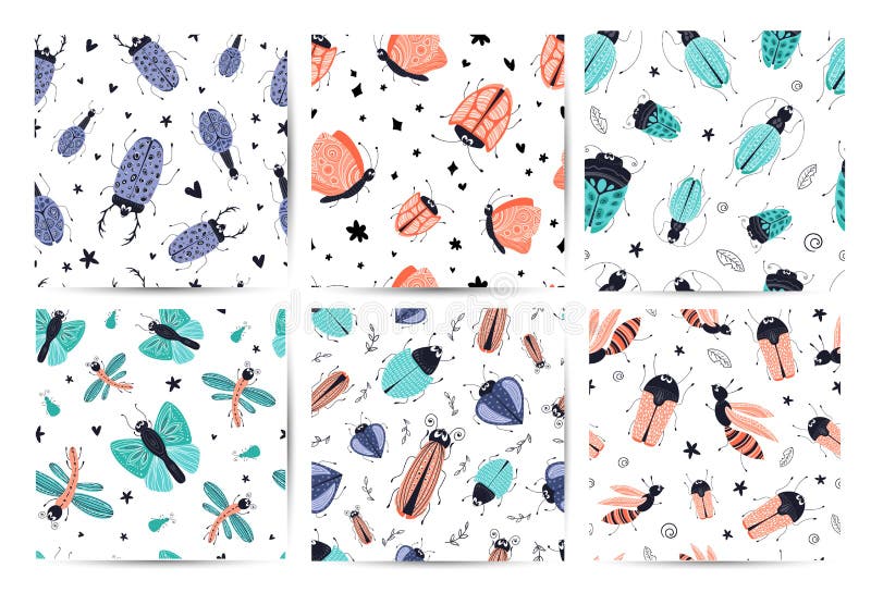 Vector cartoon bugs stock vector. Illustration of butterfly - 144582700