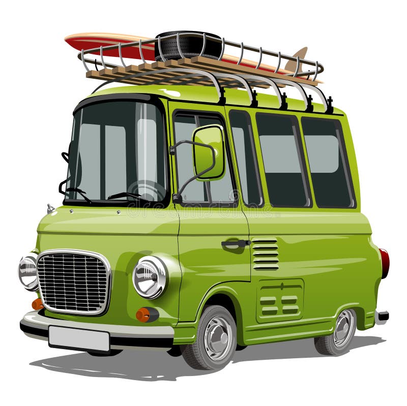 Cartoon Camper Van stock vector. Illustration of vector - 249598304
