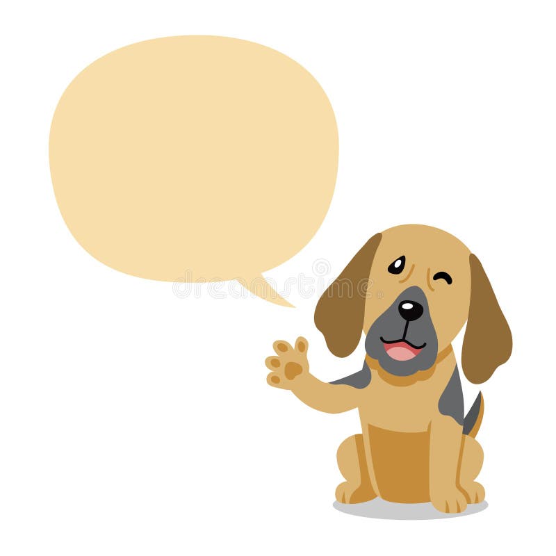 Vector Cartoon Character Great Dane Dog with Speech Bubble Stock Vector ...