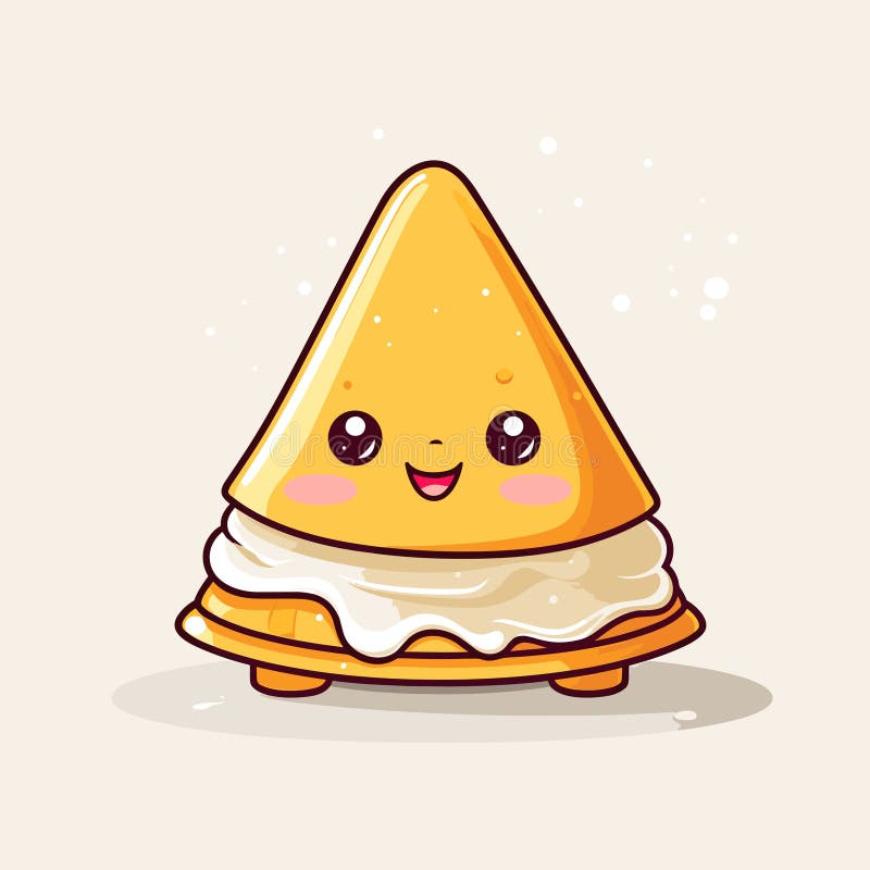 Vector of a Cartoon Character Holding a Delicious Cake on a Plate Stock ...