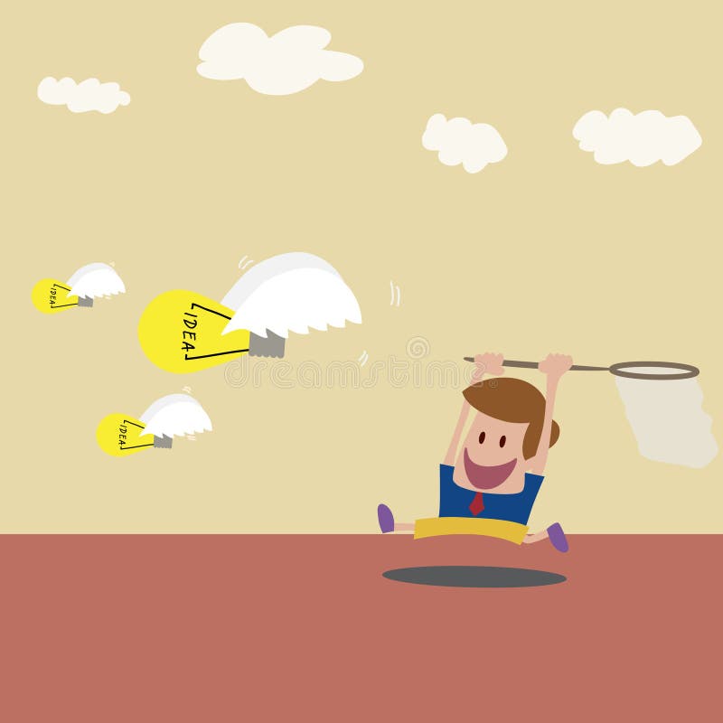 Vector Cartoon of Man Feeding Brain by Knowledge Stock Vector ...