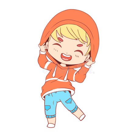 Vector Cartoon Chibi Boy Character Isolated Illustration Stock Vector ...