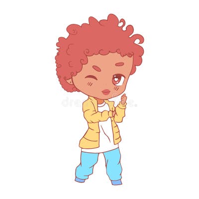 Vector Cartoon Chibi Boy Character Isolated Illustration Stock Vector ...