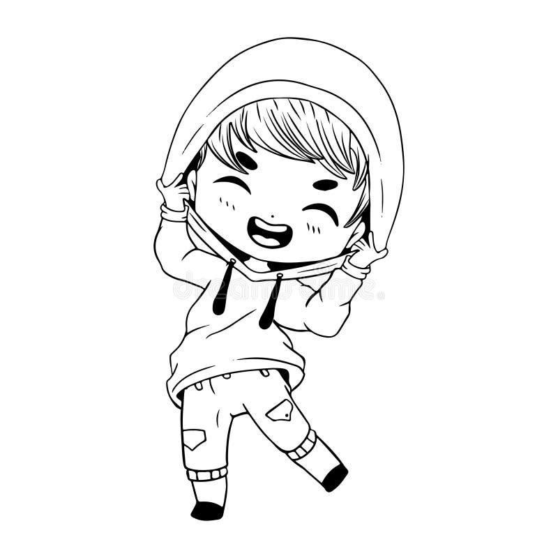 Vector Cartoon Chibi Boy Character Isolated Illustration Stock Vector ...