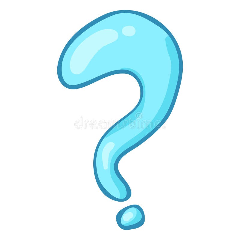 Vector Cartoon Color Question Mark on Isolated White Background Stock ...
