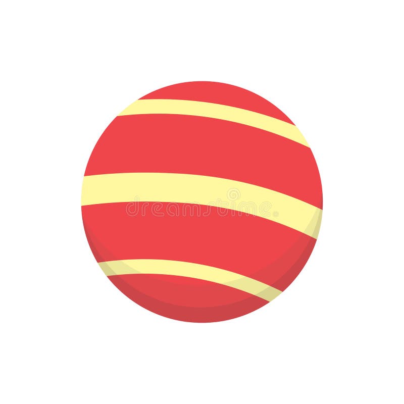 Vector Cartoon Colorful Ball Isolated Illustration. Stock Vector ...