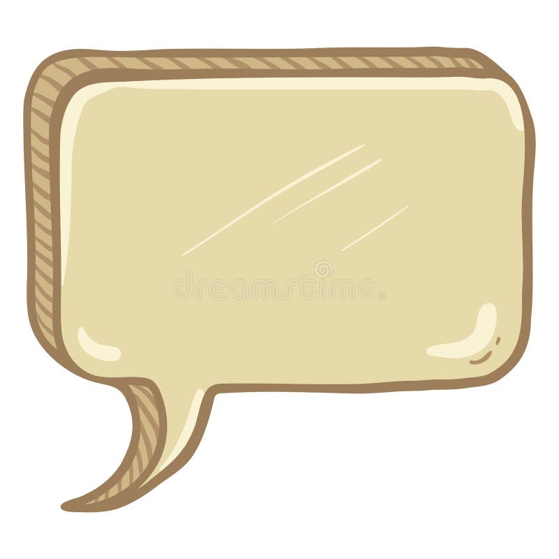 Vector Single Cartoon Comics Speech Bubble. Comix Balloon Stock Vector ...
