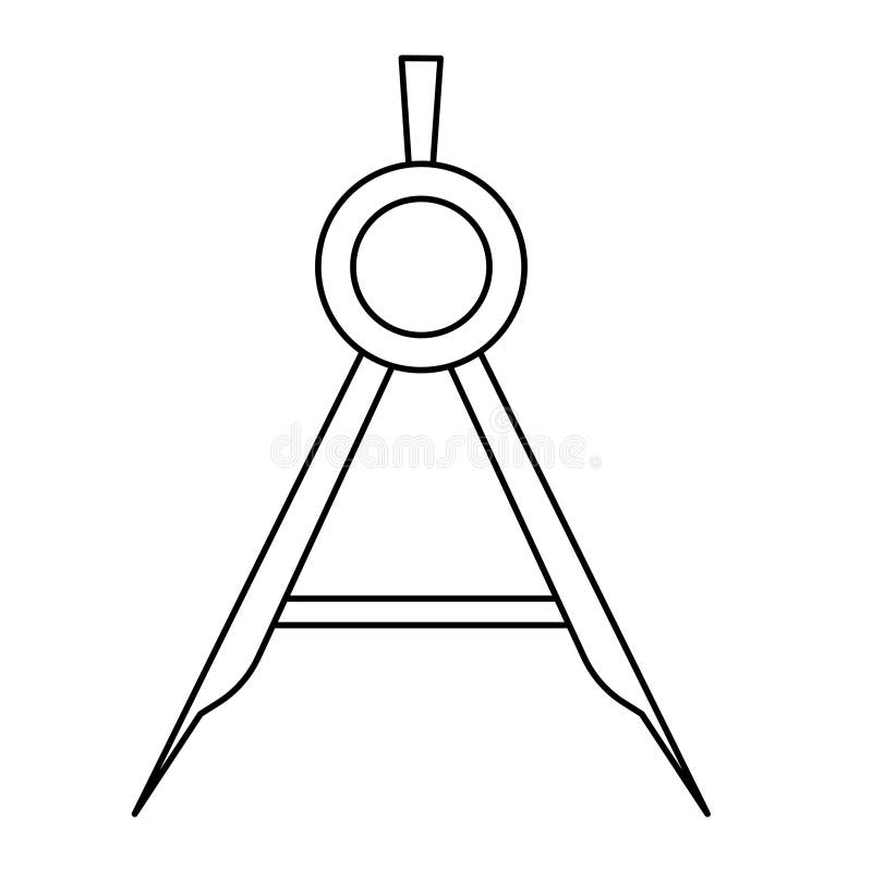 Cartoon Compass Geometry School Image Stock Illustration - Illustration ...