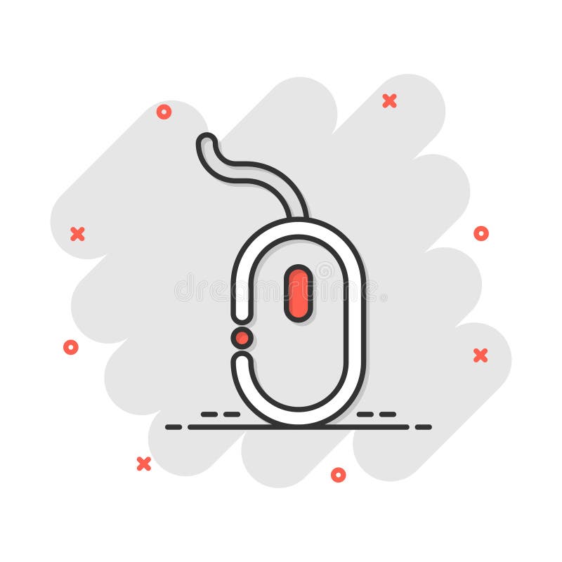 Vector Cartoon Computer Mouse Icon In Comic Style Computer Cursor Sign