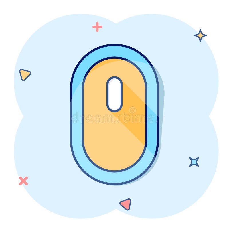 Vector Cartoon Computer Mouse Icon in Comic Style. Computer Cursor Sign ...