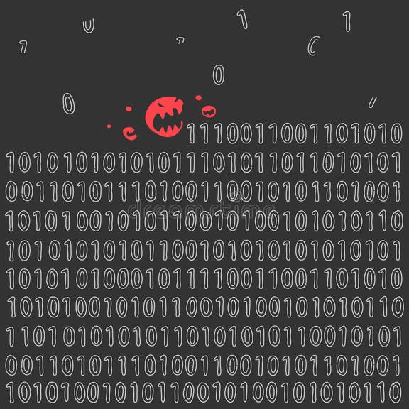 Vector Cartoon Computer Virus Stock Vector - Illustration of enemy ...