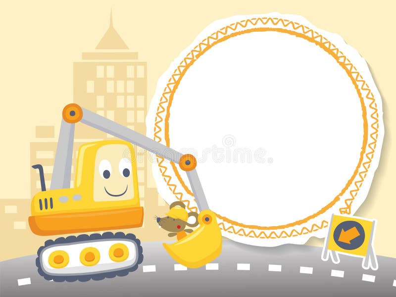 Heavy Equipment Clip Art Border Poster Set Of Construction Heavy
