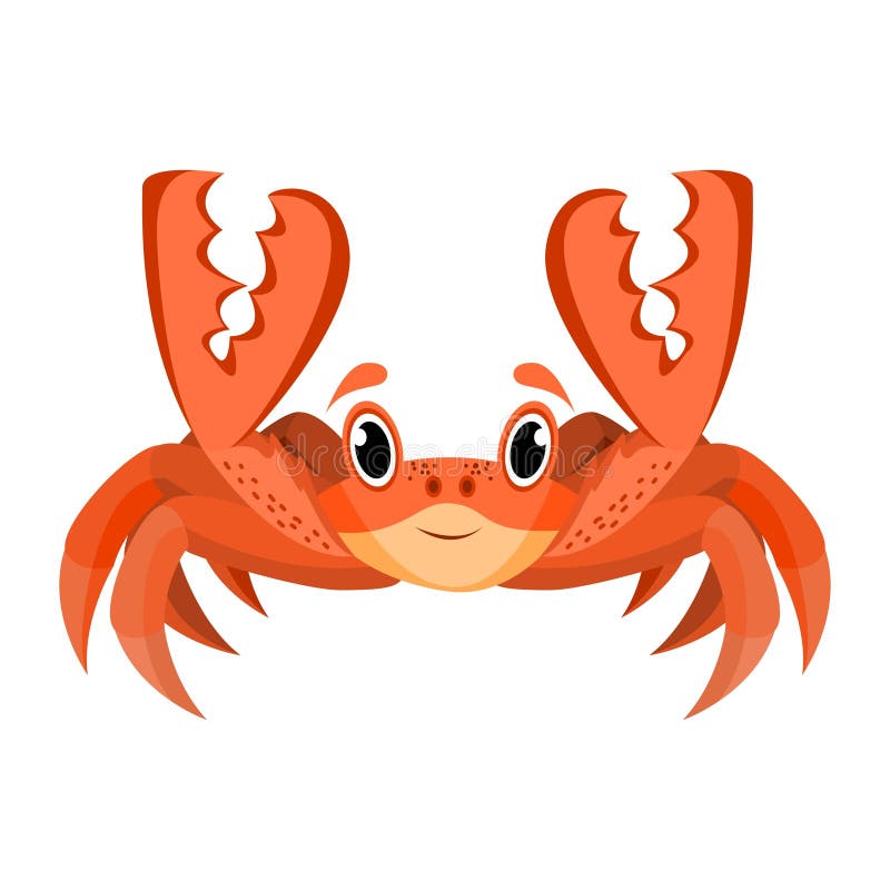 Vector Cartoon Crab Character Isolated Illustration Stock Vector ...