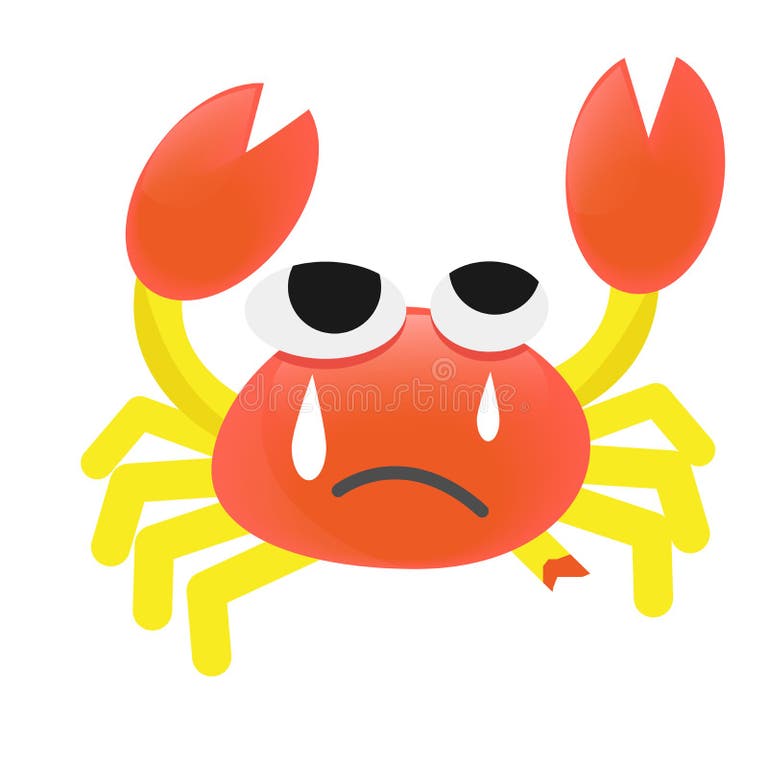 Vector Cartoon Crab Injured Stock Vector - Illustration of claw, marine ...